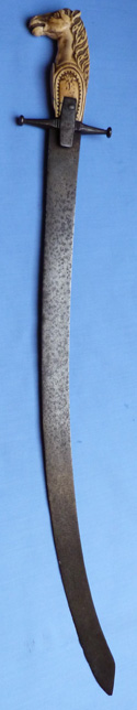 C.1700's Ivory Horsehead Military Short Sword