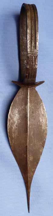 African 19th Century Nigerian Tiv People Loop Dagger