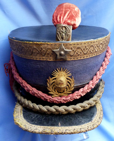 Argentinian 1900's Military Army Officer's Shako Helmet