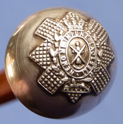 Scottish WW2 Black Watch Officer's Silver-topped Swagger Stick