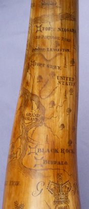 British 1800 Engraved Cow Horn Powder Horn