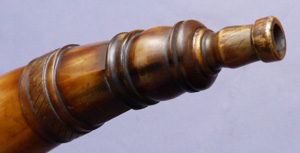 British 1800 Engraved Cow Horn Powder Horn