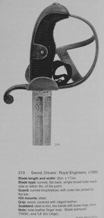 British 1850 Royal Engineers Driver Sword