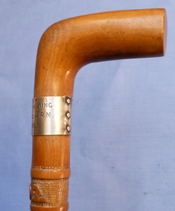 Historically Important Carved Walking Stick presented by King Edward VII