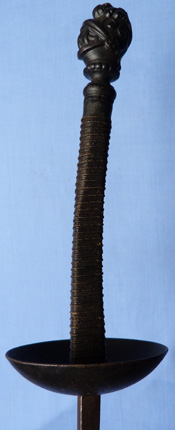 French 19th Century Knight's Helmet Pommel Fencing Foil