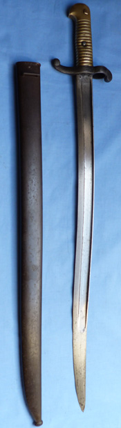 French Model 1842 Yataghan Sword Bayonet and Scabbard
