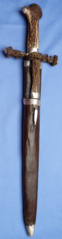 German C.1700 Silver Staghorn Hunting Sword