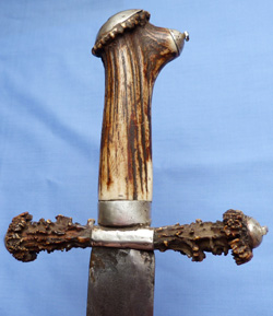 German C.1700 Silver Staghorn Hunting Sword