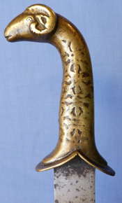 C.1800 North Indian Ram's Head Short Sword