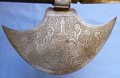 C.1800 Indo-Persian Decorated War Axe