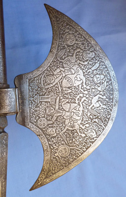 C.1800 Indo-Persian Decorated War Axe