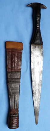 African Masai Warrior's Dagger and Scabbard