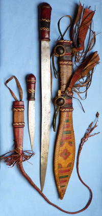 African Maasai Warrior's Sword and Matching Dagger