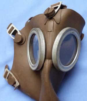 Original French WW2 Model 1938 Gas Mask and Holder