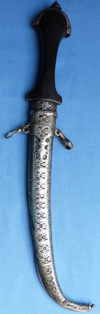 Antique 19th Century Silver-hilted Moroccan Jambiya Dagger
