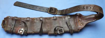 Swedish C.WW2 Leather Ammunition Bandolier