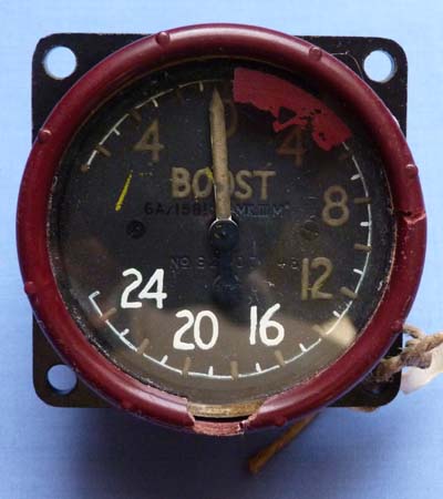 An original British WW2 Aircraft Boost Gauge