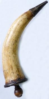 Rare British Napoleonic Royal Navy Cannon Gunner's Powder Horn Primer ...