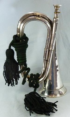 Vintage British Army Durham Light Infantry Silver-Plated Bugle ...