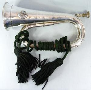 Vintage British Army Durham Light Infantry Silver-Plated Bugle ...