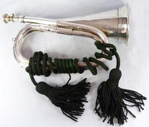 Vintage British Army Durham Light Infantry Silver-Plated Bugle ...