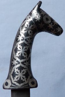 Vintage Small Indian Silver Dagger with Damascus Blade - MilitariaHub